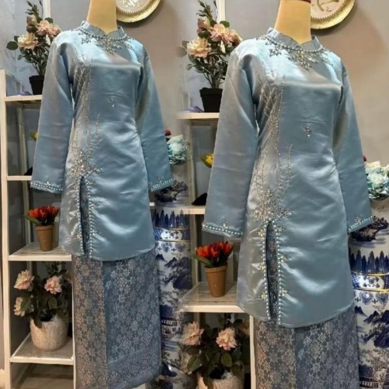 Jual HJK Realpick Baju Kurung Melayu Modern Kombinasi Payet//Baju Kurung Payet//Kebaya Melayu ...