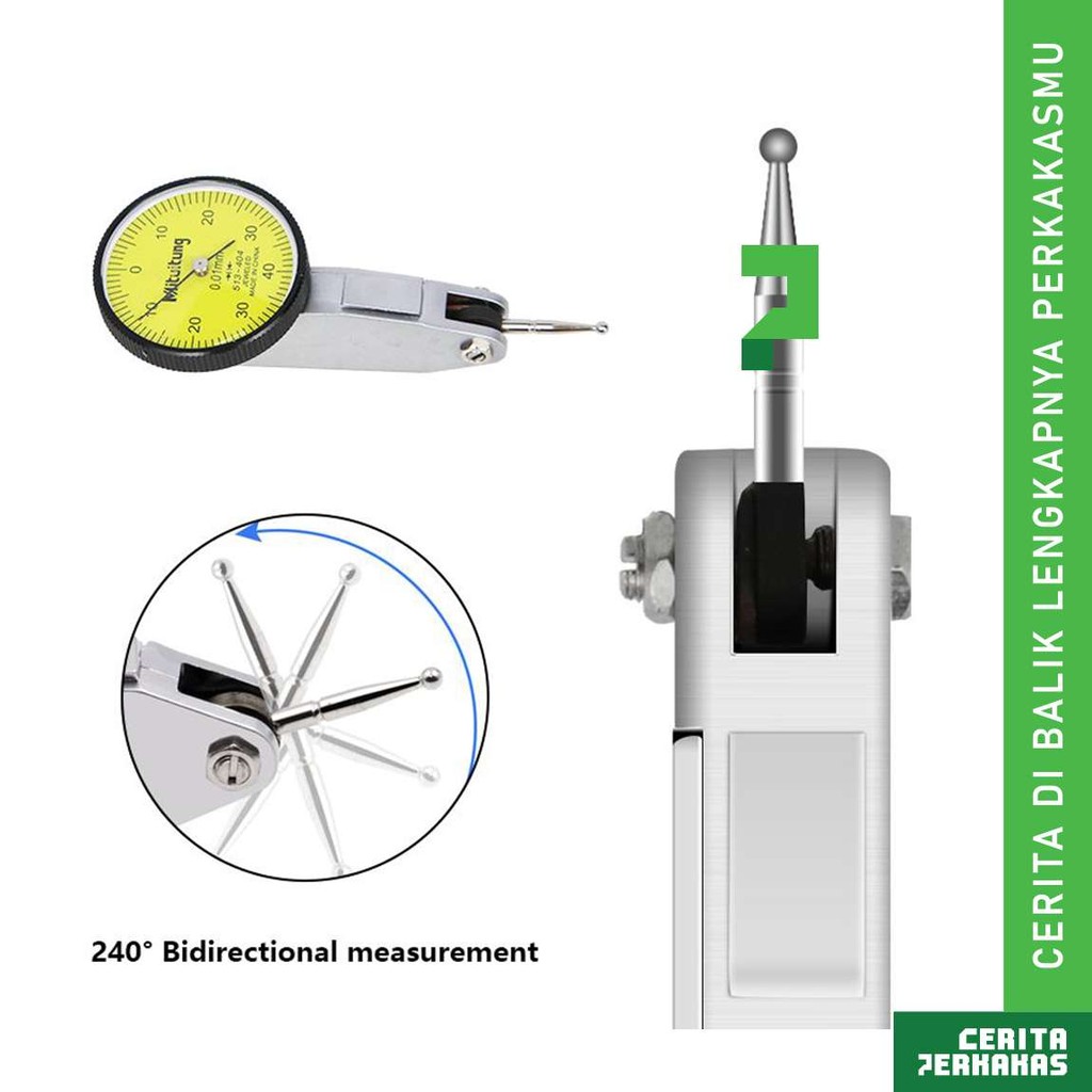 Jual Test Dial Lever Indicator 0.01mm CP / Gauge Scale Meter Tool Anti ...