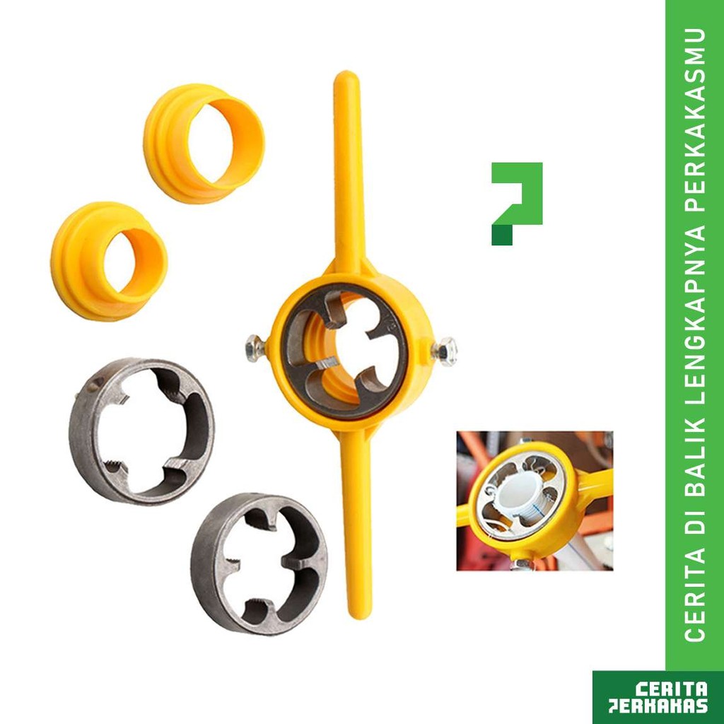 Jual Senai Alat Pipa PVC 1/2" 3/4" 1" Inch Ai61 CP / Snai Ratchet DIE ...