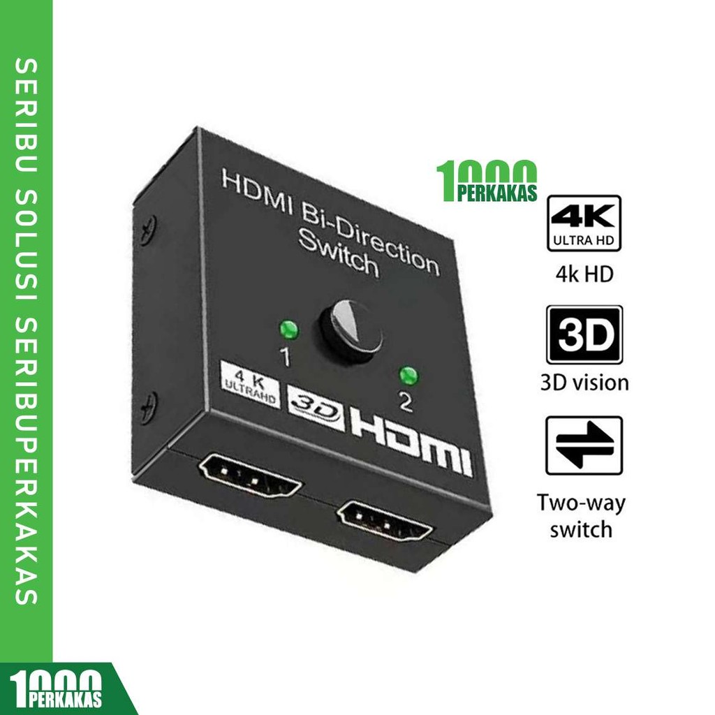 Jual 1P Bi-Direction HDMI Switch 2 in 1 / Splitter Bidirection Port 4K ...