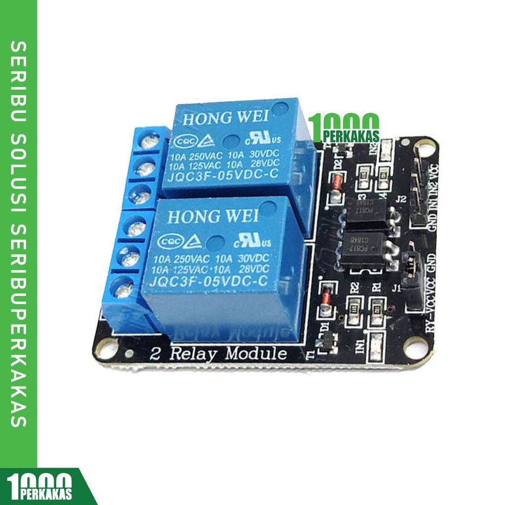 Jual 1P 2 Relay Channel 5V 12V / Module Arduino Optocupler Modul ...