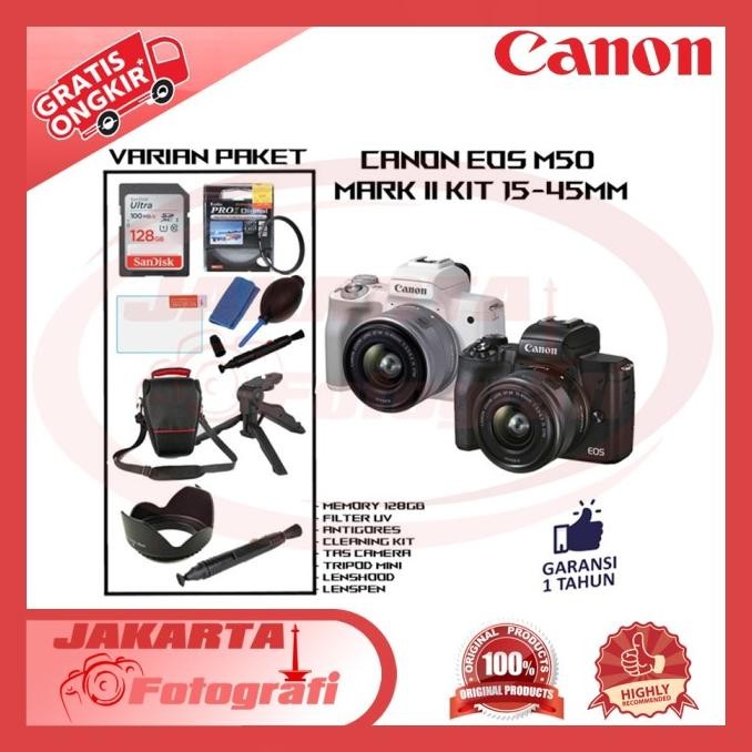 Jual Canon Eos M50 Ii Kit 15-45Mm Lens Mirrorless Camera Black | Shopee ...