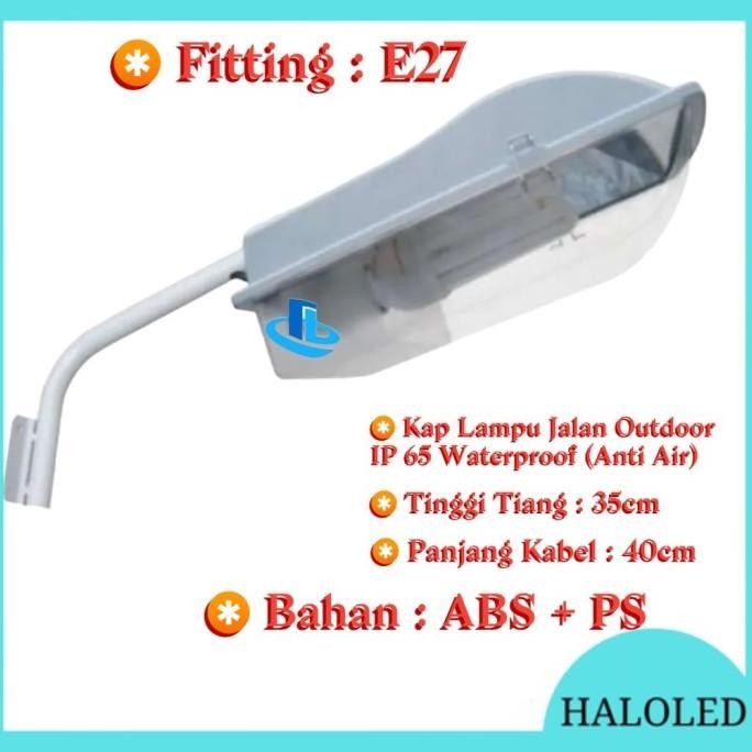 Jual Kap Lampu Pju Fitting E27 Street Light Fitting E27 Dan Tiang | Shopee Indonesia