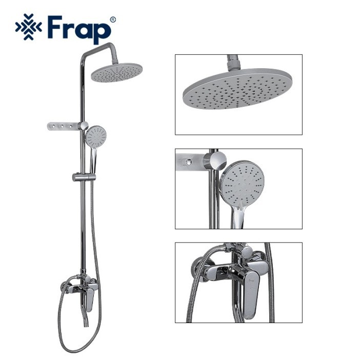 Jual Spesial Frap If2408 Shower Mixer With Rainshower / Tiang Shower Panas Dingin | Shopee Indonesia