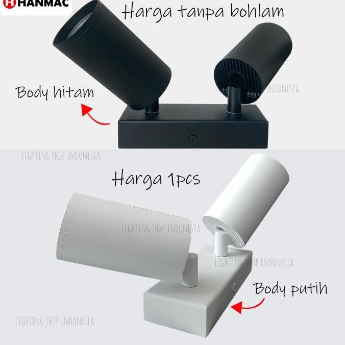 Jual Lampu Dinding Lampu Plafon Sorot Spotlight 2 Lampu Flexible ...