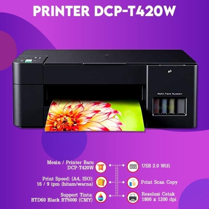 Jual Printer Brother Dcp-T420W Dcp T420W Wifi Wireless Print-Scan-Copy | Shopee Indonesia