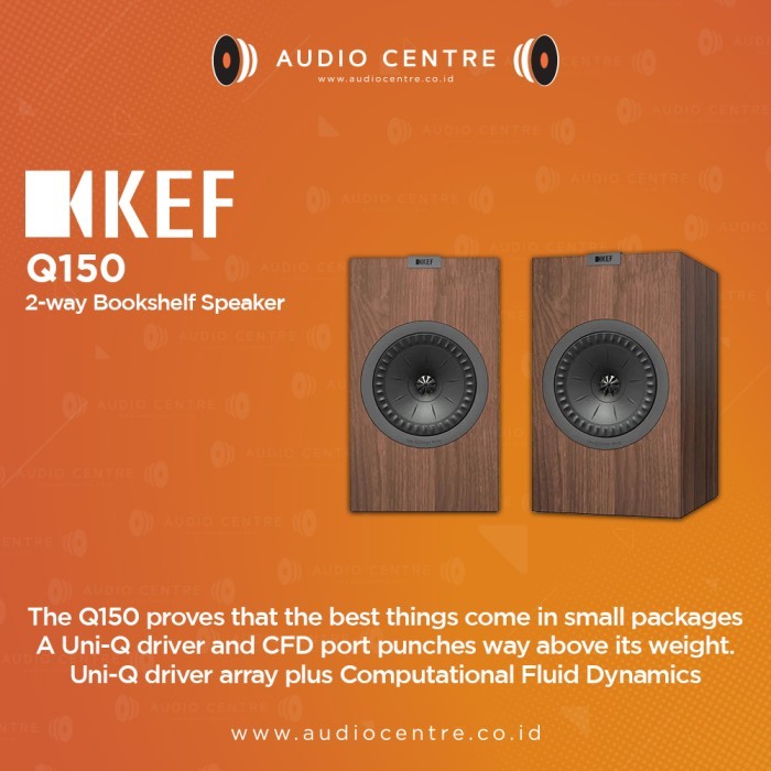 Jual KEF Q150 KEF Q 150 Bookshelf Speaker Hitam | Shopee Indonesia