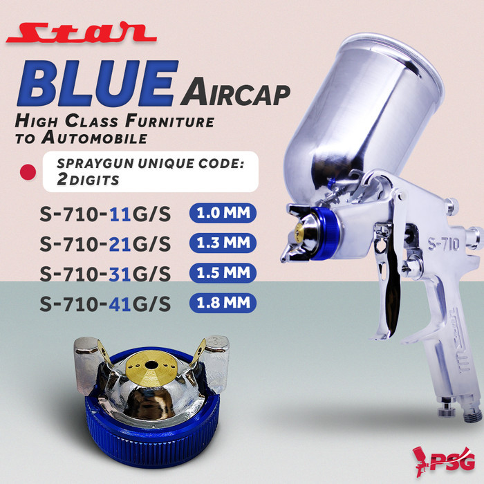 Jual STAR SPRAY GUN TIPE S-710-21G TABUNG ATAS ORIGINAL MADE IN TAIWAN ...