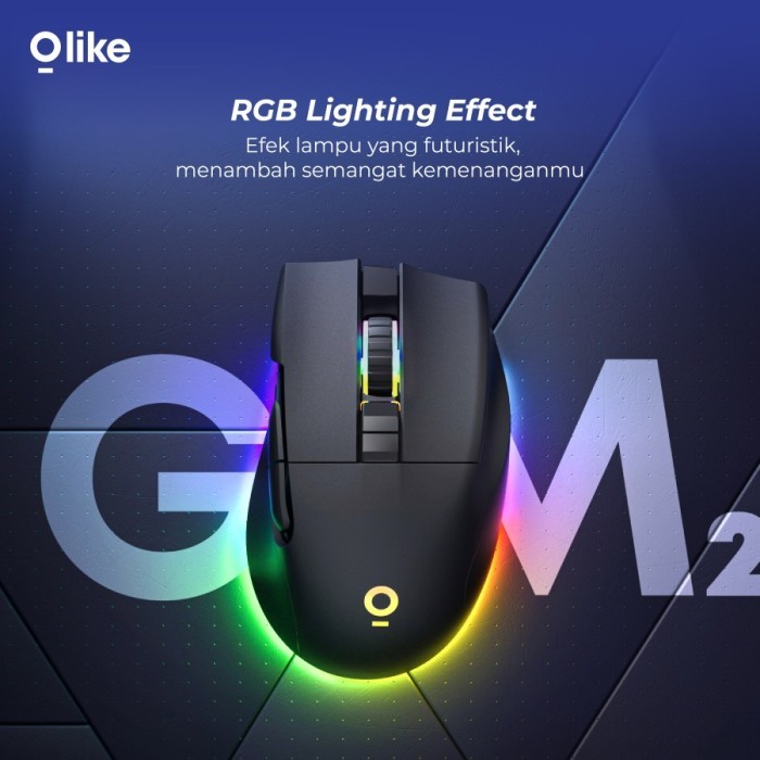 Jual Olike Gm2 Wireless Gaming Mouse Game 3200Dpi Rgb Lightning Effect ...