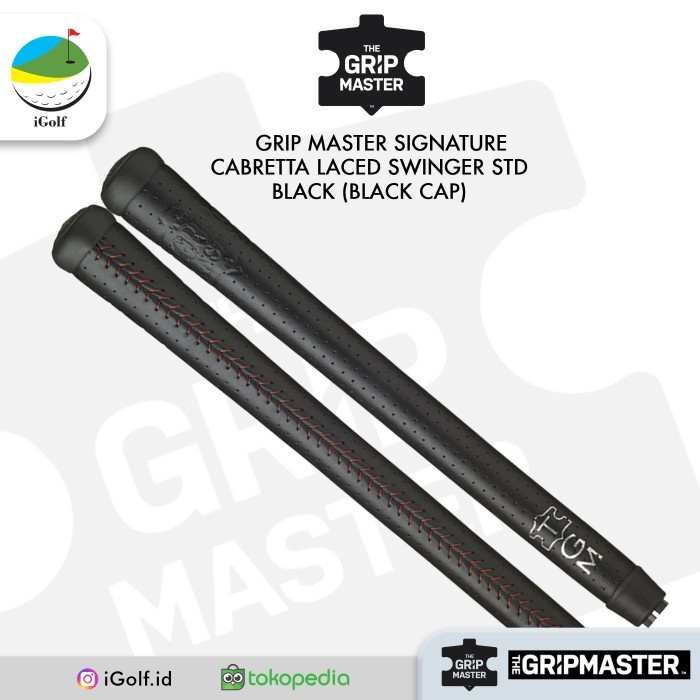 Jual GRIP MASTER SIGNATURE CABRETTA LACED SWINGER STD. - BLACK (BLACK ...