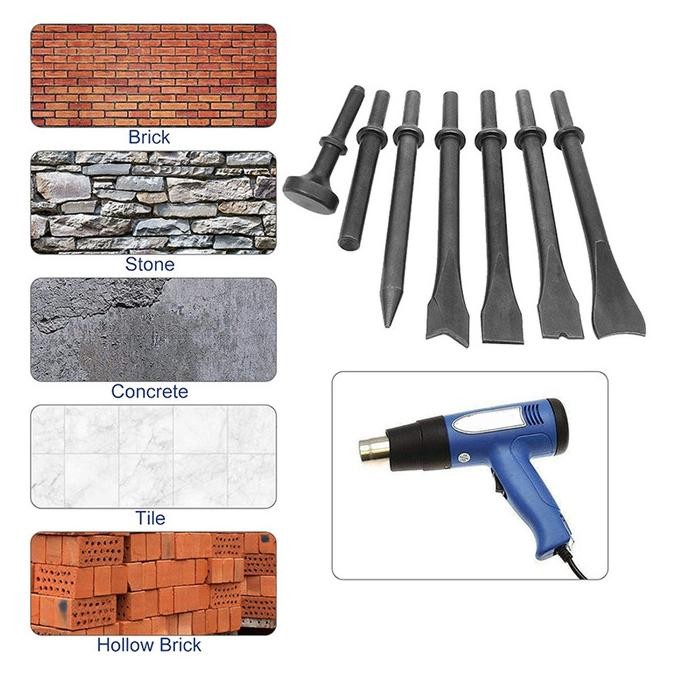 Jual ARF 8Pc Air Chisel Head Set Pneumatic Chisel Air Hammer Punch Chipping Tool Pneumatic ...