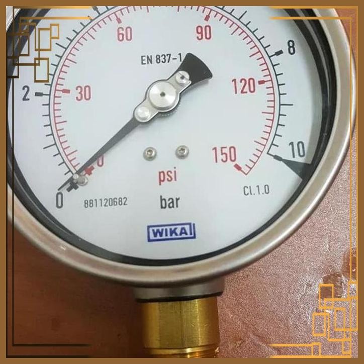 Jual [SRB] WIKA Pressure gauge / manometer diameter 4 inchi range 10kg | Shopee Indonesia