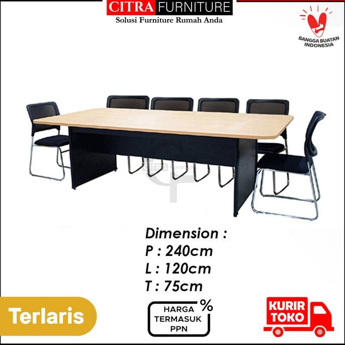 Jual [ SHUMO ] Meja Meeting Besar 240 x 120 cm | Meja Rapat Kantor ...