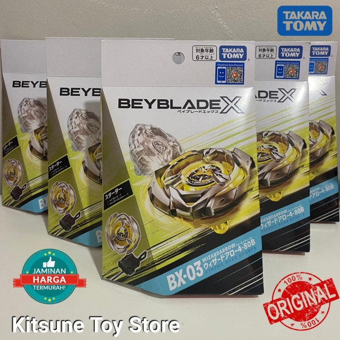 Jual Jun - Beyblade X Original Bx-03 Wizardarrow 4-80B Xtreme Gear Sports Takara Tomy Bx03 ...