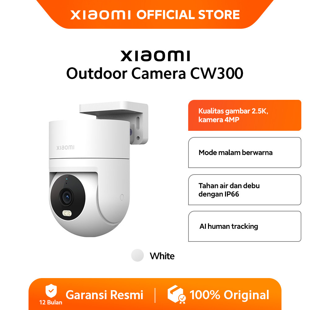 Jual Xiaomi Outdoor Camera CW300 | CCTV Outdoor | Resolusi 2.5K | AI ...