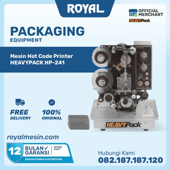 Jual Jual! Mesin Hot Code Printer Heavypack Hp-241 Official Distributor ...