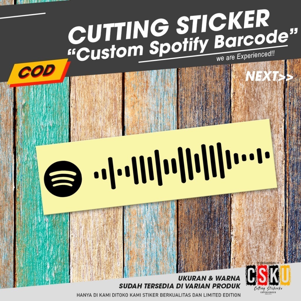 Jual Cutting Stiker Custom Spotify Music Barcode (Bisa Scan) Variasi ...
