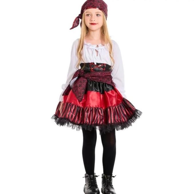 Jual Pirate Girl Costume Halloween Costume Kostum Anak Bajak Laut Anak ...
