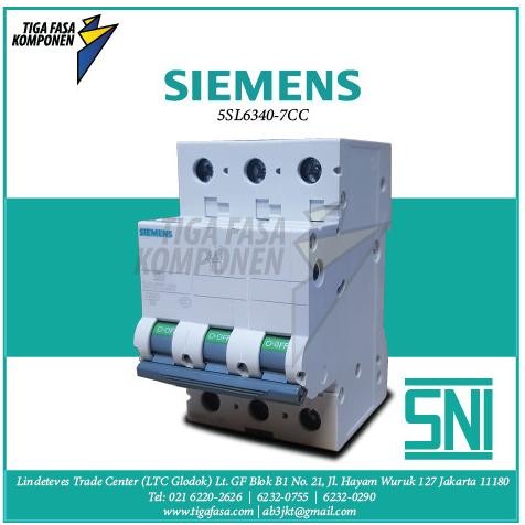 Jual Dijual!! Mcb 3P 40A Siemens 6Ka 5Sl6-340-7Cc --Abb Schneider Hager-- | Shopee Indonesia