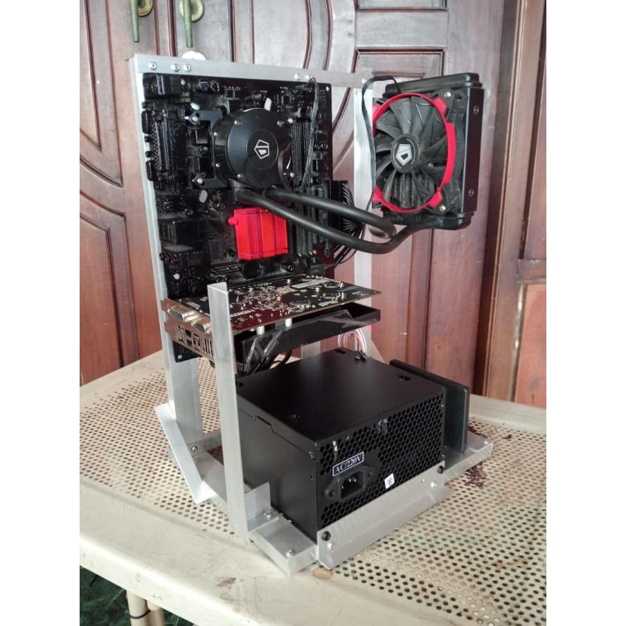 Jual Casing Komputer Vertical Open Air Aluminium Micro Atx / Itx Cpu ...