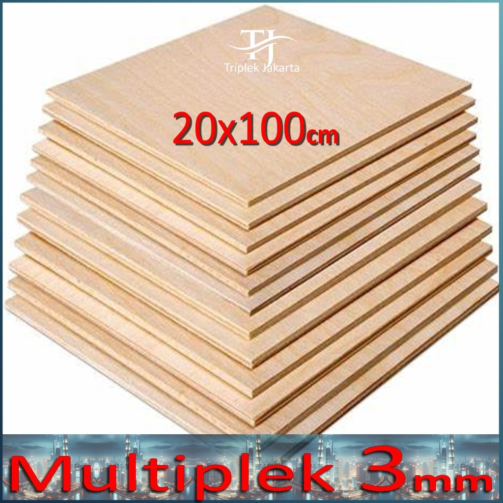 Jual Multiplek/Triplek 3mm 20x100 cm ISI 2 LEMBAR | Shopee Indonesia