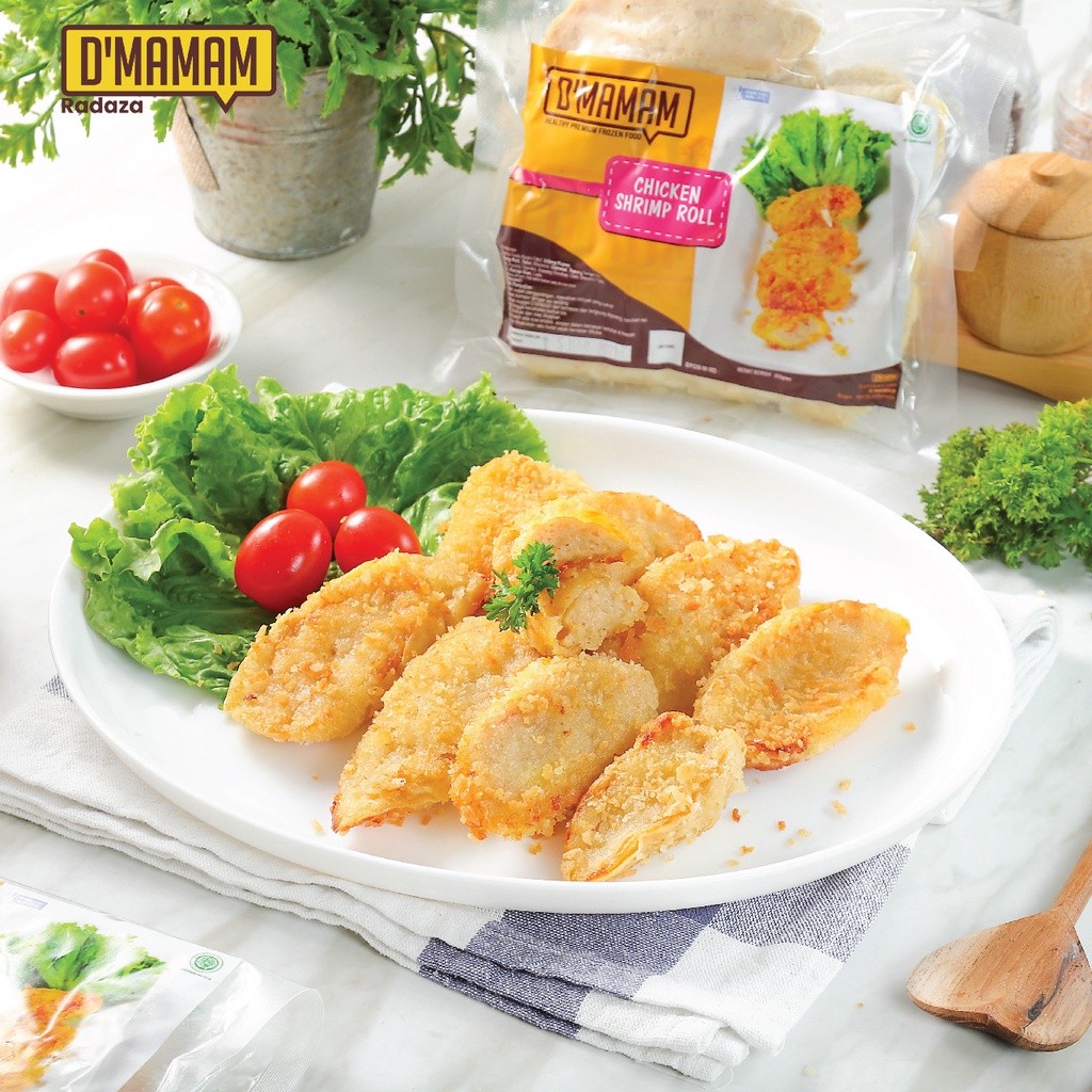 Jual D'MAMAM Chicken Shrimp Roll NO MSG, HALAL, BPOM 250gr | Shopee ...