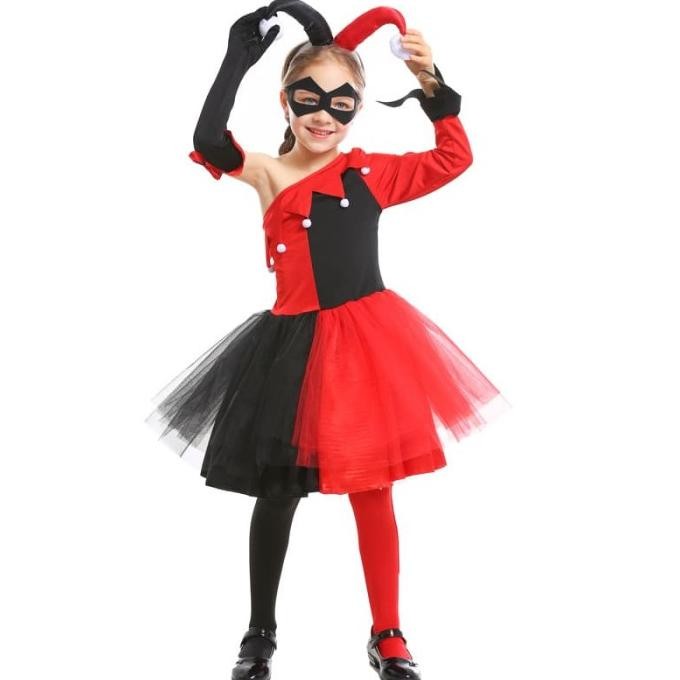 Jual Gotham City Harley Quinn Jester Suicide Squad Halloween Costume Berkualitas | Shopee Indonesia