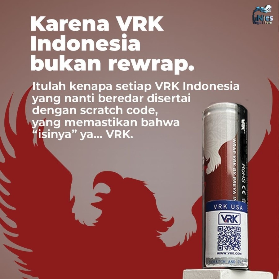 Jual Baterai VRK 18650 ORIGINAL 3000mAh Capacity 50A INDONESIA MERDEKA ...