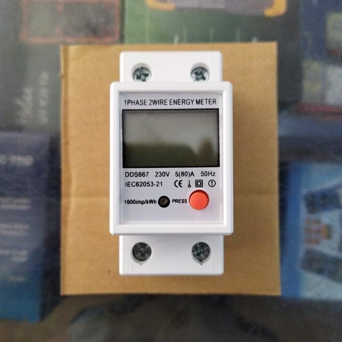 Jual Kwh Meter Digital 1 Phase 220V 80A Din Rail Omega Rel | Shopee Indonesia