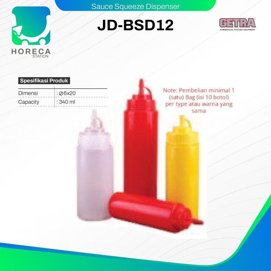 Jual GETRA Sauce Squeeze Dispenser Botol Saus JD-BSD12 / JD BSD12 ...
