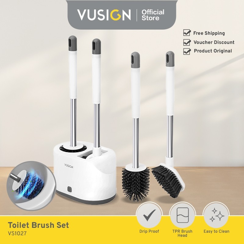 Jual Vusign Alat Pembersih Toilet / Toilet Brush Set Sikat WC (2 in 1 ...
