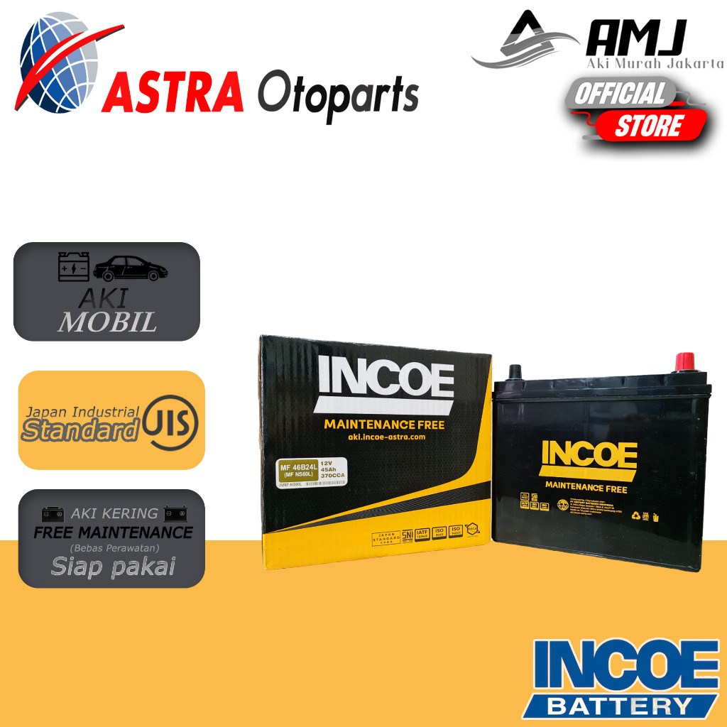 Jual Incoe Mf Astra Aki Kering Mobil Nissan March NS60L - 45 Ah | Shopee Indonesia