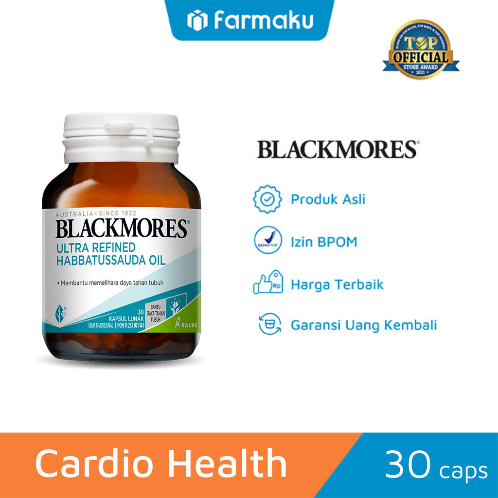 Jual Blackmores Refined Ultra Habbatussauda Oil 30 Kapsul - Suplemen ...