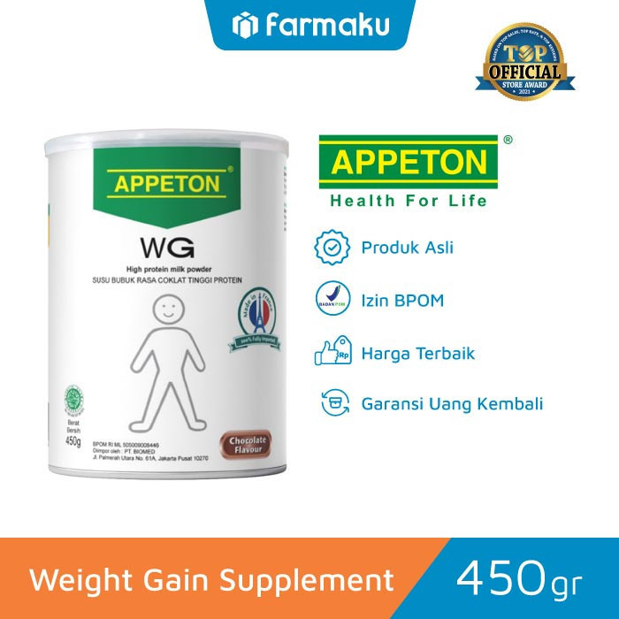 Jual Appeton Weight Gain Adult Susu Gemuk Dewasa Rasa Coklat 450 gr ...