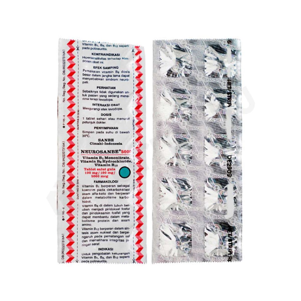 Jual Neurosanbe 5000 Sugar Coated Tablet | Shopee Indonesia