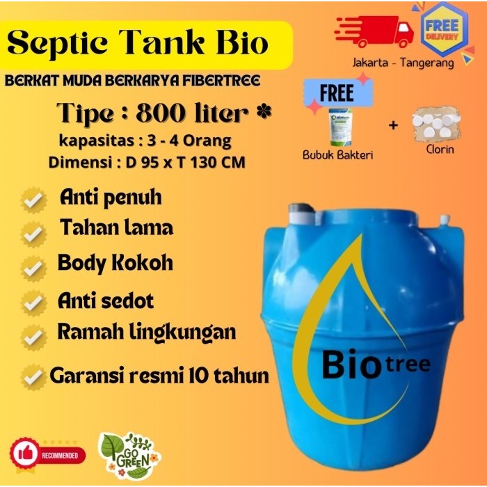 Jual Septic Tank Biotech 800Liter Biofilter Biotaff Biofilter | Shopee ...