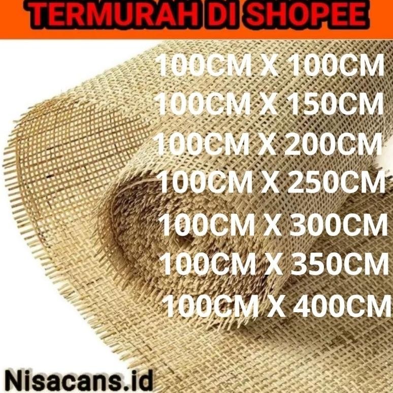 Jual Premium Rotan Anyaman Lembaran Motif Square/Rotan Lembaran ...
