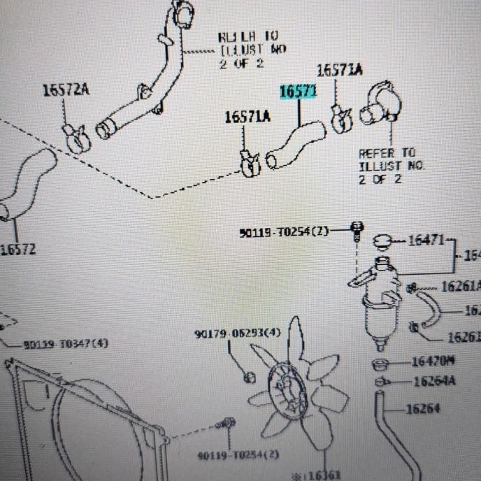 Jual [ P & G ] Selang Atas Radiator Innova Fortuner Hilux Diesel 2004 ...