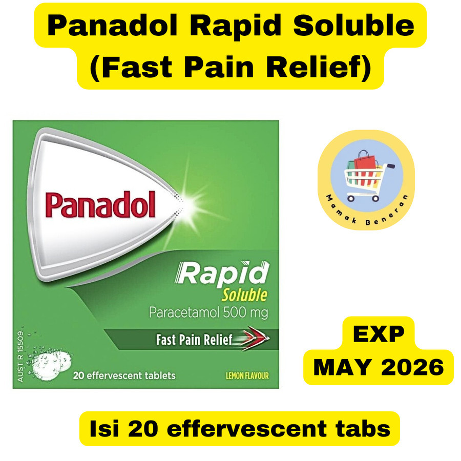 Jual Panadol Rapid Soluble Australia isi 20 tab effervescent ...