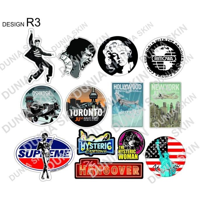 Jual Travel Label / Sticker Koper Rimowa Design R3 Retro Country Band ...
