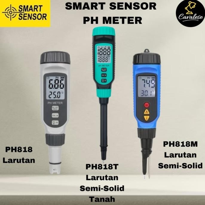 Jual SMART SENSOR pH Meter + Temperature Meter Easy to Use Portable ...