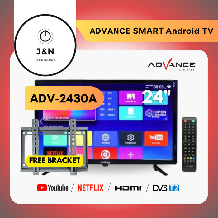 Jual Toko Bakia -- ADVANCE LED 24 INCH - 2430A SMART ANDROID TV + FREE ...