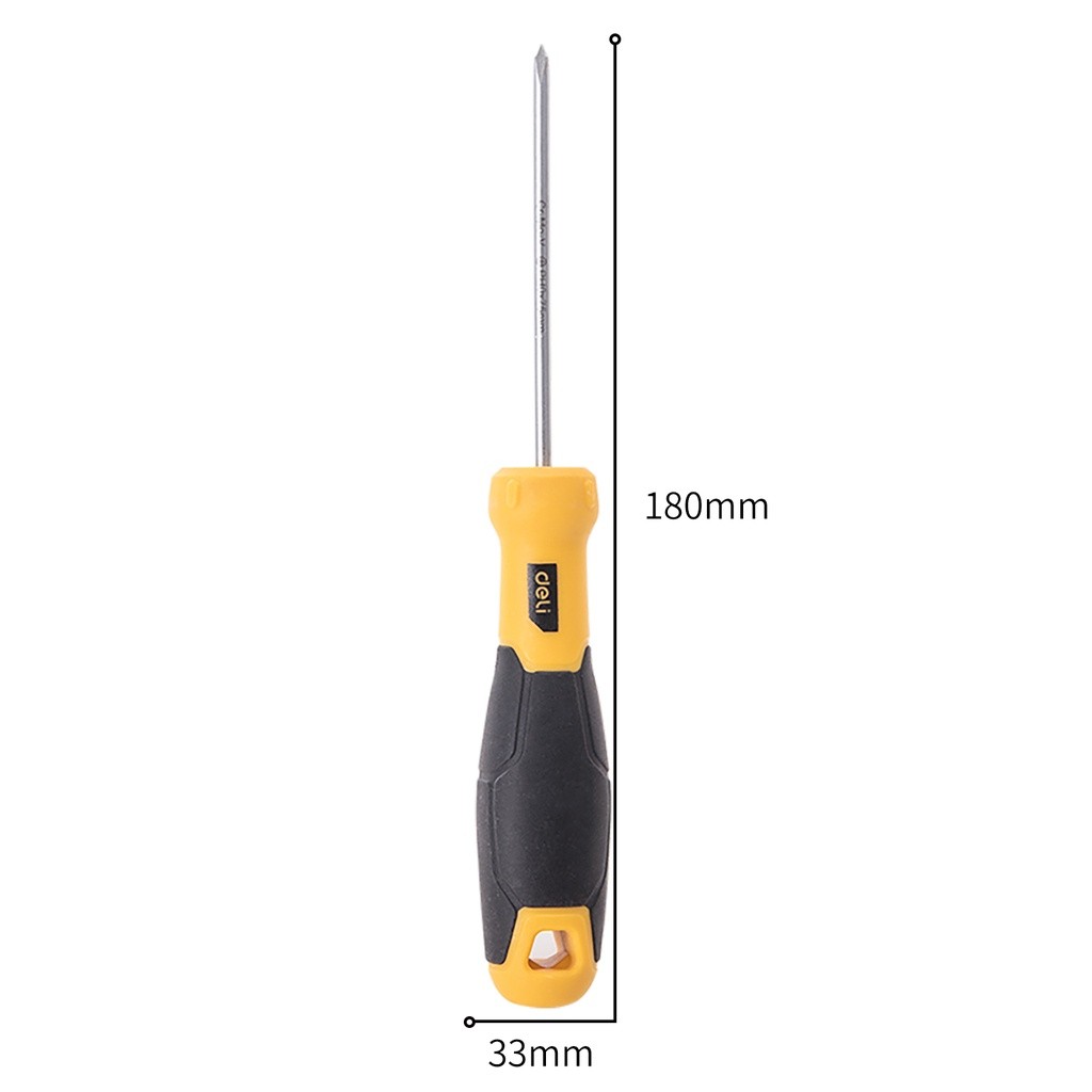 Jual Deli Philips Slotted Screwdriver /Obeng Plus Minus Magnet PH0 3mm ...