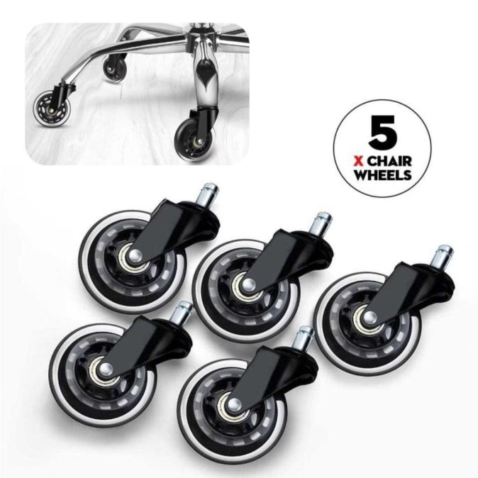 Jual Roda Caster Karet 3 Inch Pengganti Roda Kastor Kursi Kerja Kantor ...