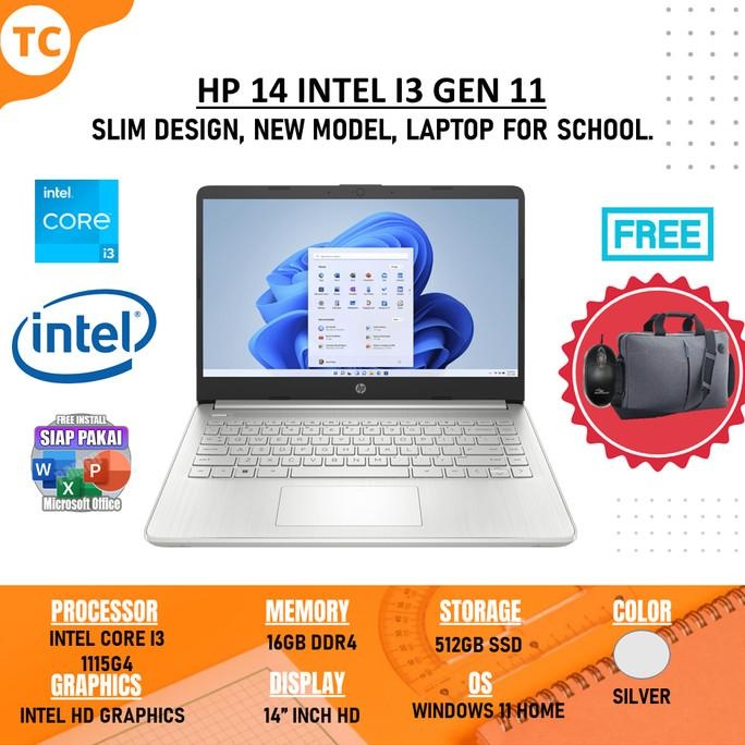 Jual New! Laptop Hp 14S Intel Core I3 1125G4 Gen 11 Ram 8Gb 512Gb Ssd ...