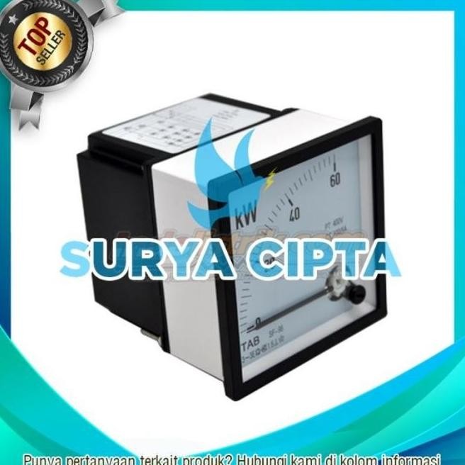 Jual Kilowatt (Kw) Meter 3P4W 96X96 Analog Via Ct 100/5 Ampere Tab ...