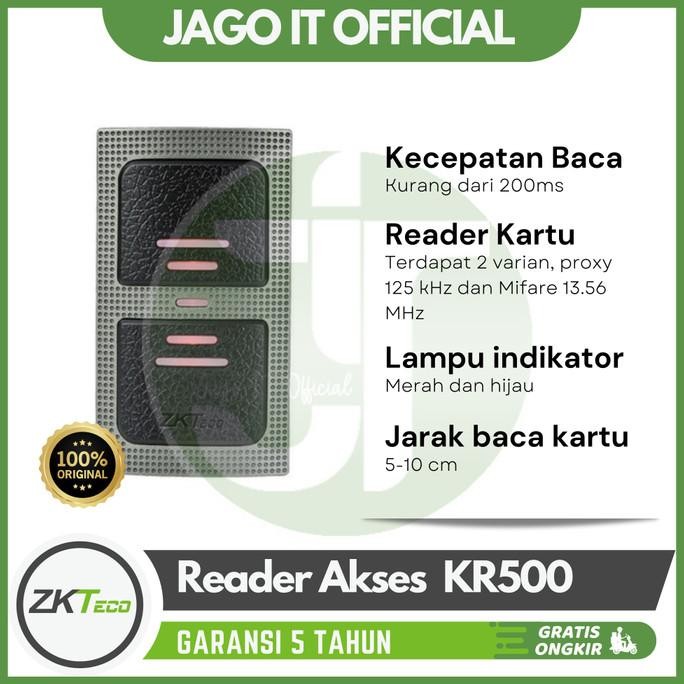 Jual Card Reader | Akses Kontrol | Zkteco Kr500 | Rfid Card - Mifare 13 ...