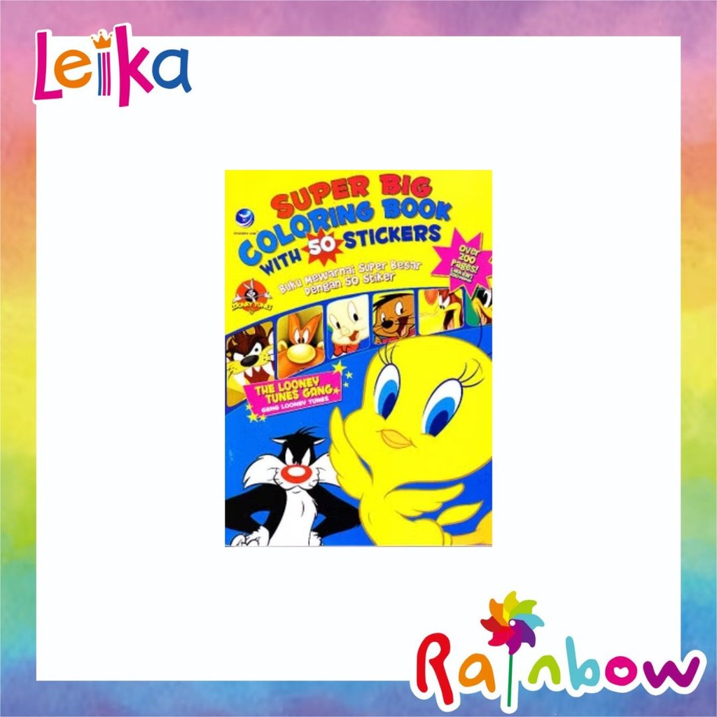 Jual Super Big Coloring Book With 50 Stickers The Looney Gang, Buku ...