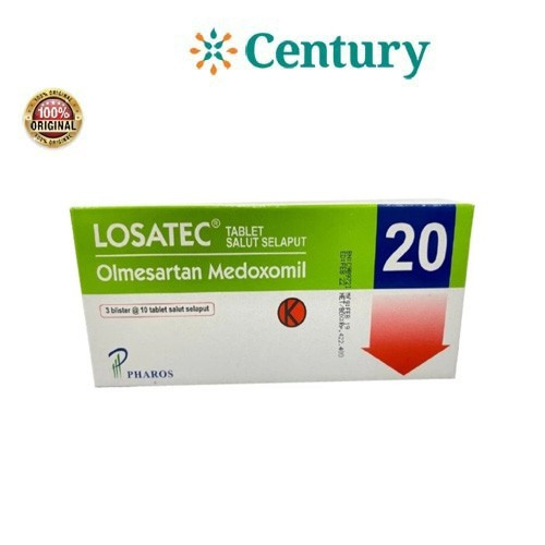 Jual Losatec 20 Mg 1 Strip Isi 10 Tablet / OLMESARTAN 20 MG | Shopee ...