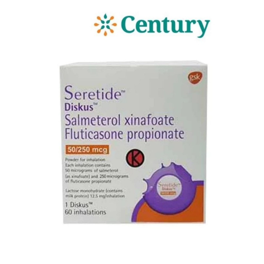 Jual SERETIDE DISCUSS 250/SALMETER /SALMETEROL,FLUTICASONE/ASMA/SESAK ...